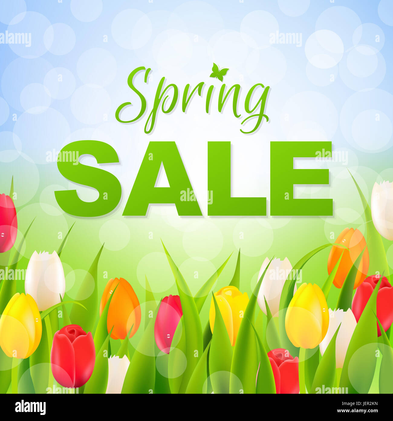 Spring Sale Poster Stock Photo - Alamy