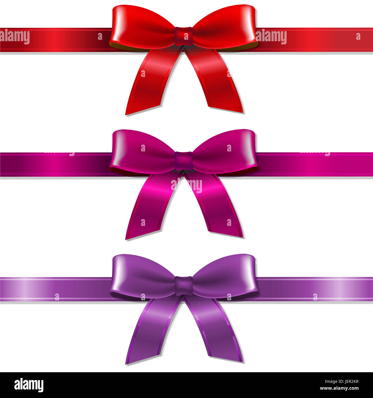 Satin Color Bows Set Stock Photo - Alamy