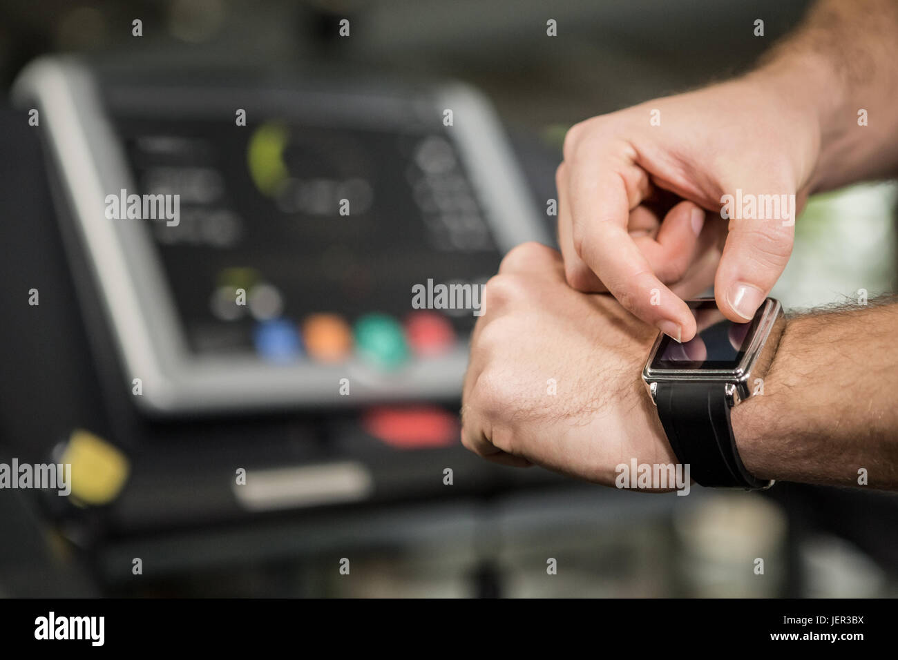 Man using smart watch Stock Photo - Alamy