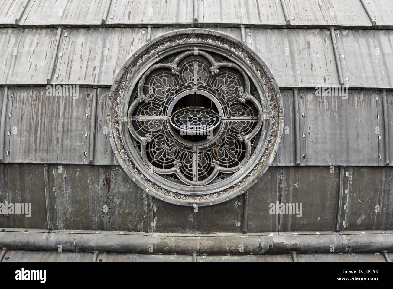 Old weathered metal roof, detail of protection against rain, rusty ...