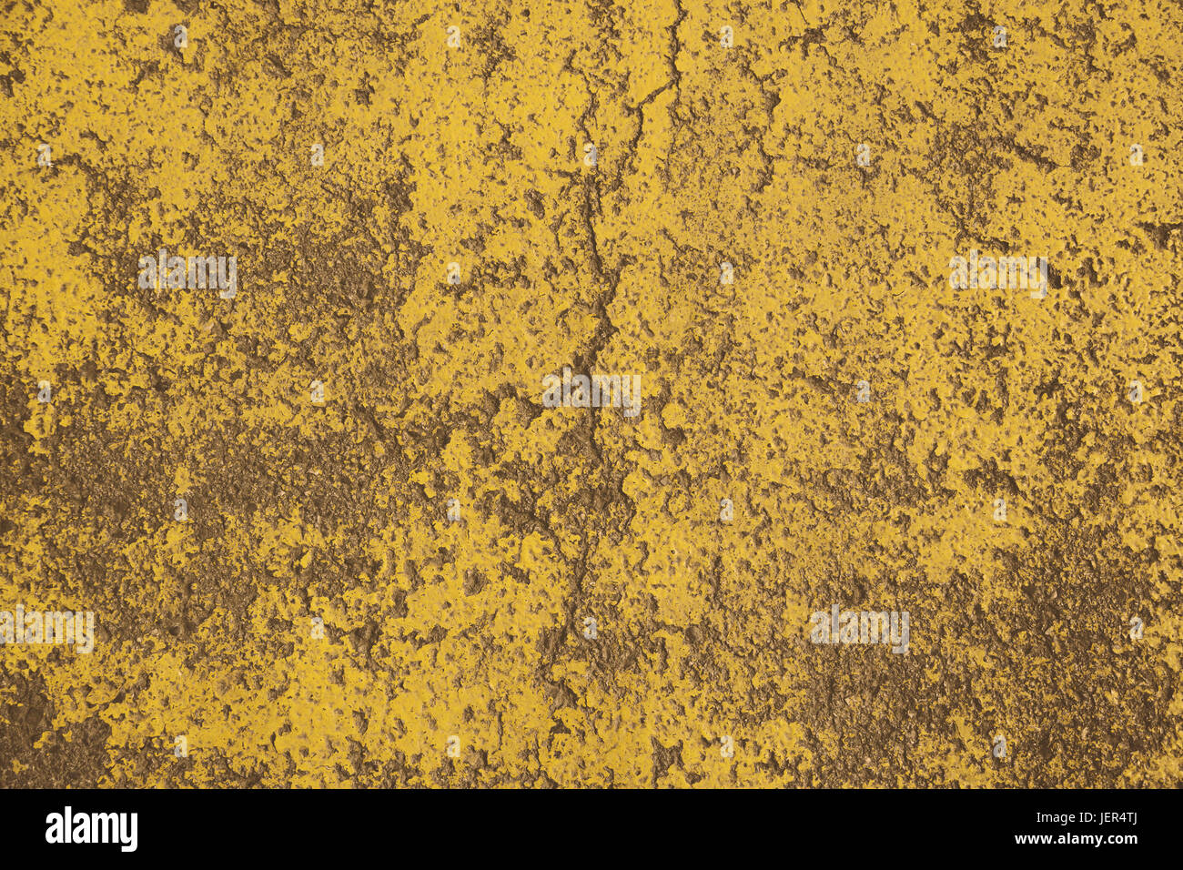 Yellow asphalt damaged, detail of an old and abandoned road Stock Photo ...