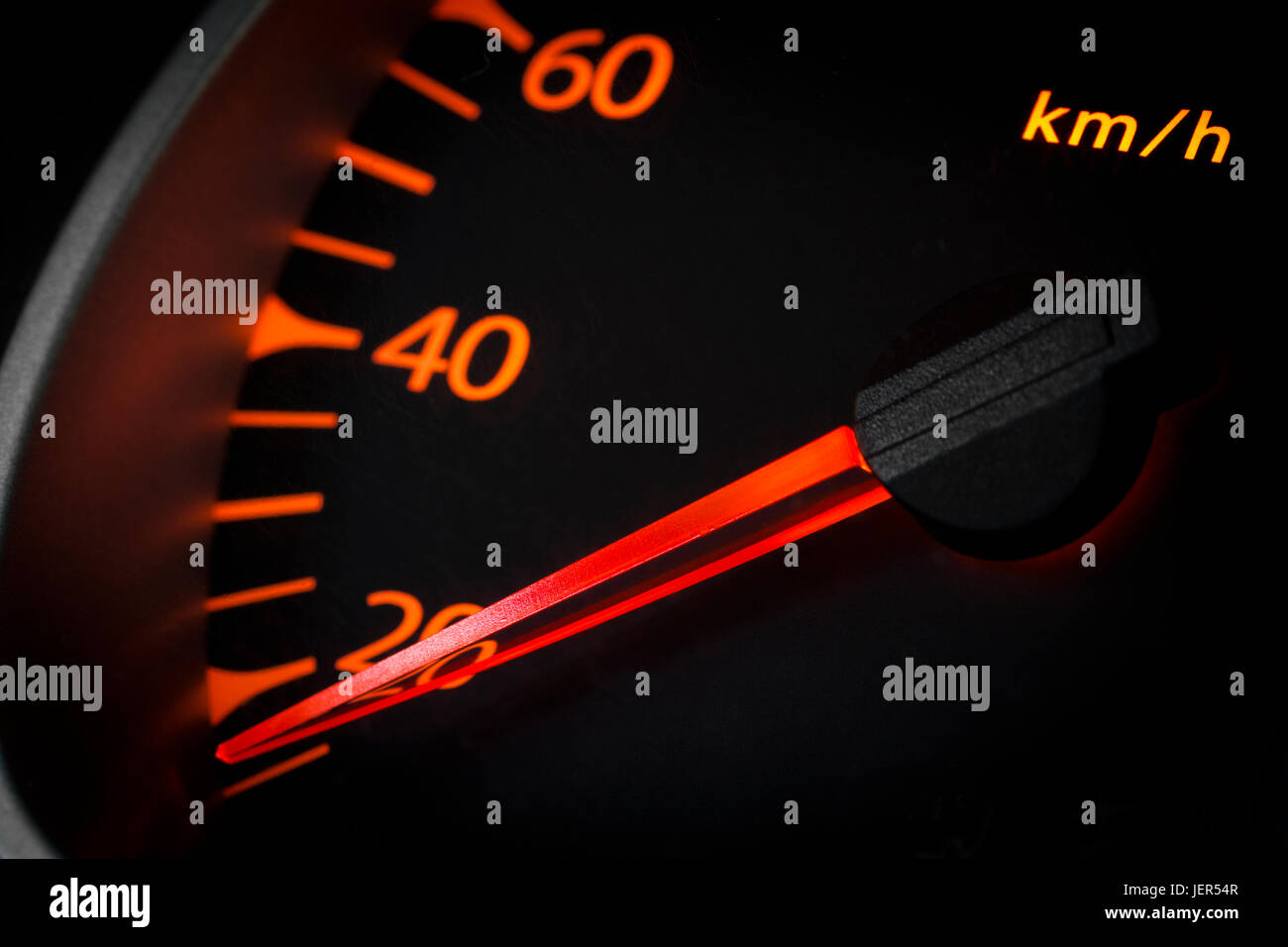 Car odometer with a red arrow closeup Stock Photo - Alamy