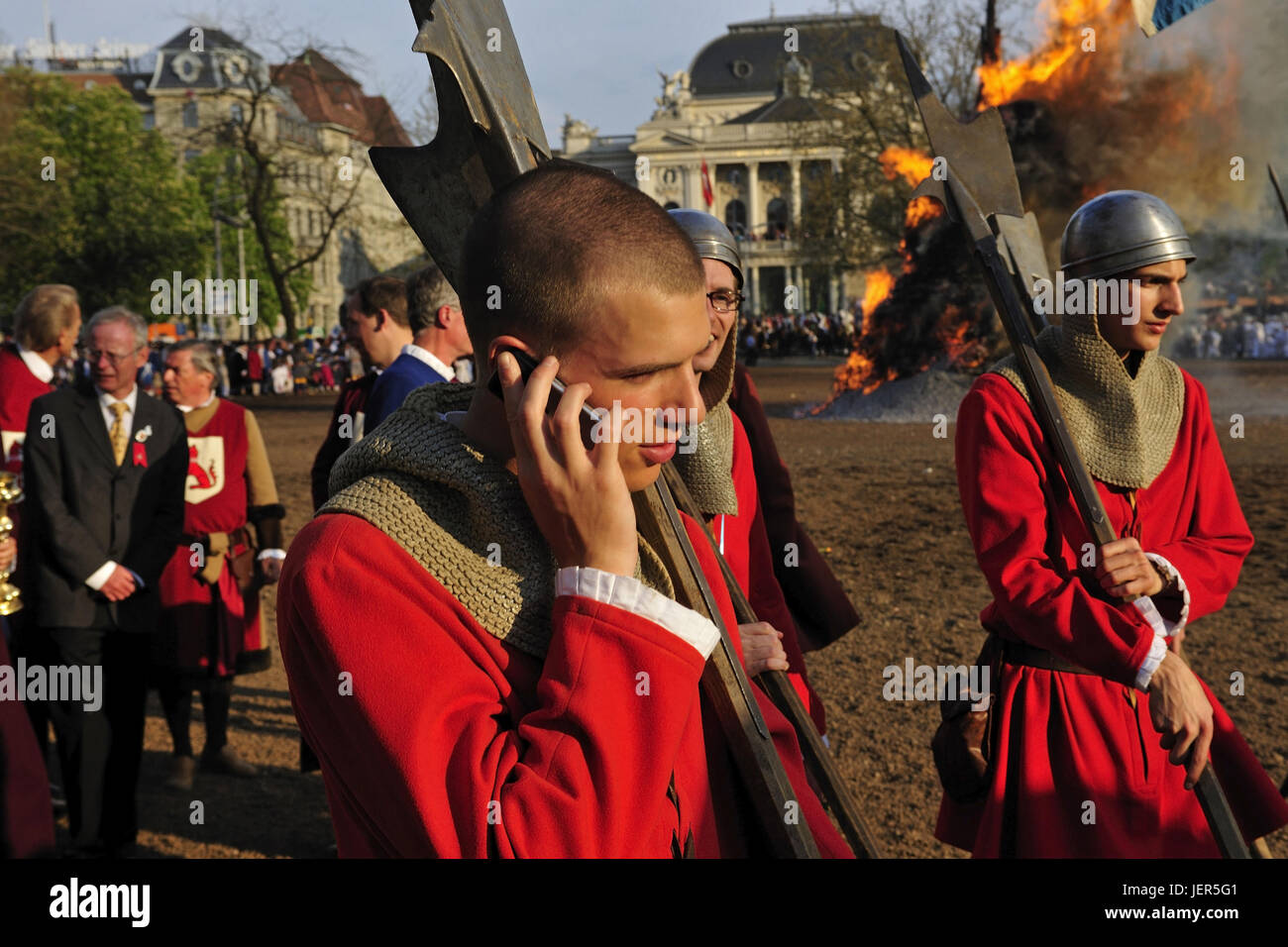 Sechsel?uten, an old traditional party in Zurich. The climax, the B??g ...