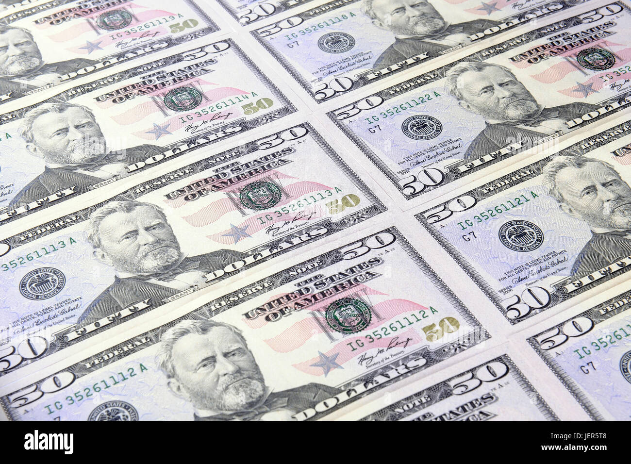 Several 50 dollar notes, Mehrere 50 Dollarscheine Stock Photo - Alamy