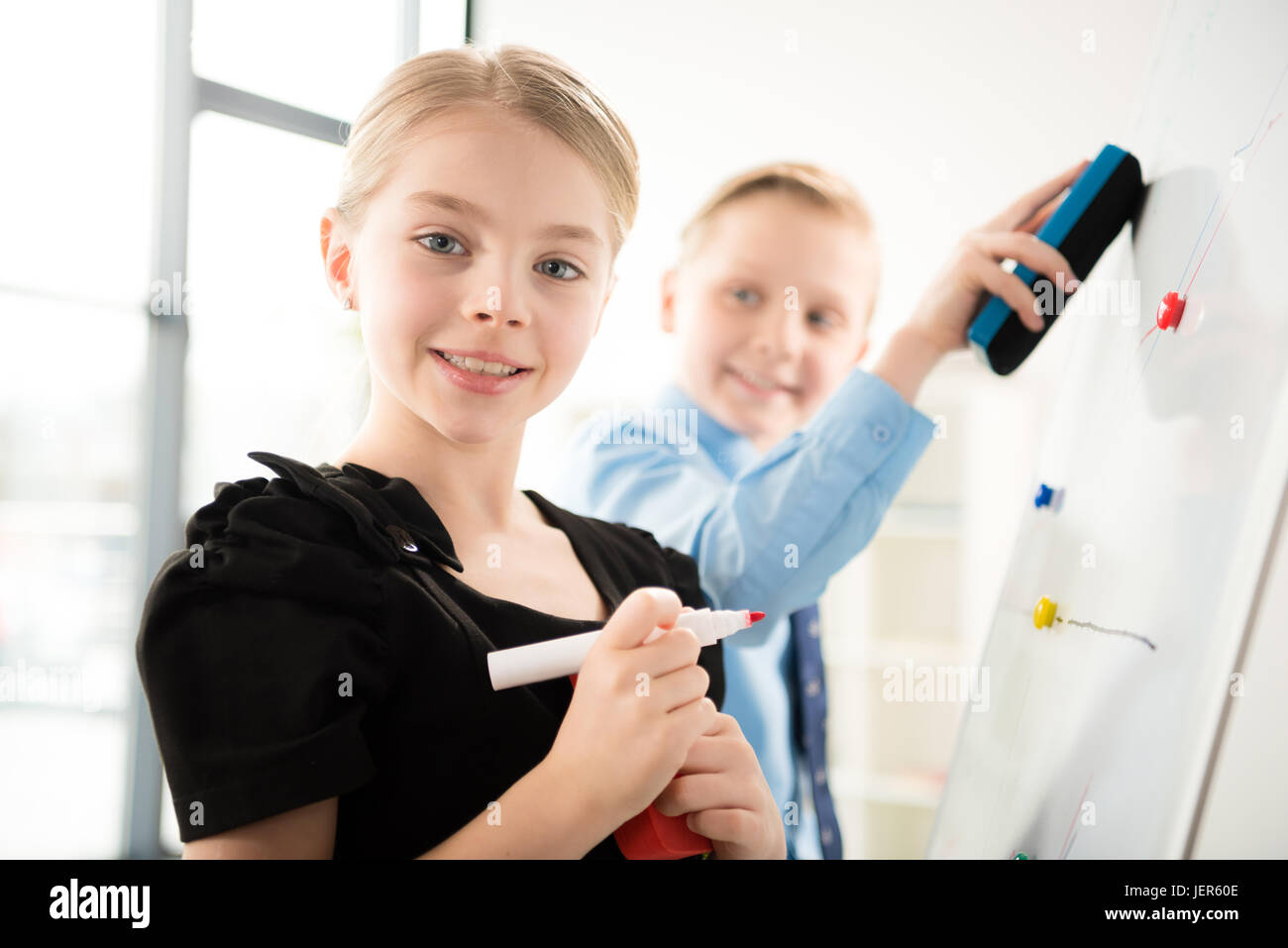 Children in formal clothes making presentation, children in business ...