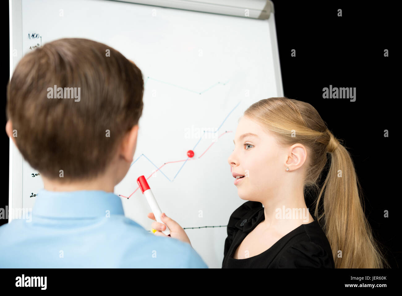 Children in formal clothes making presentation, children in business ...