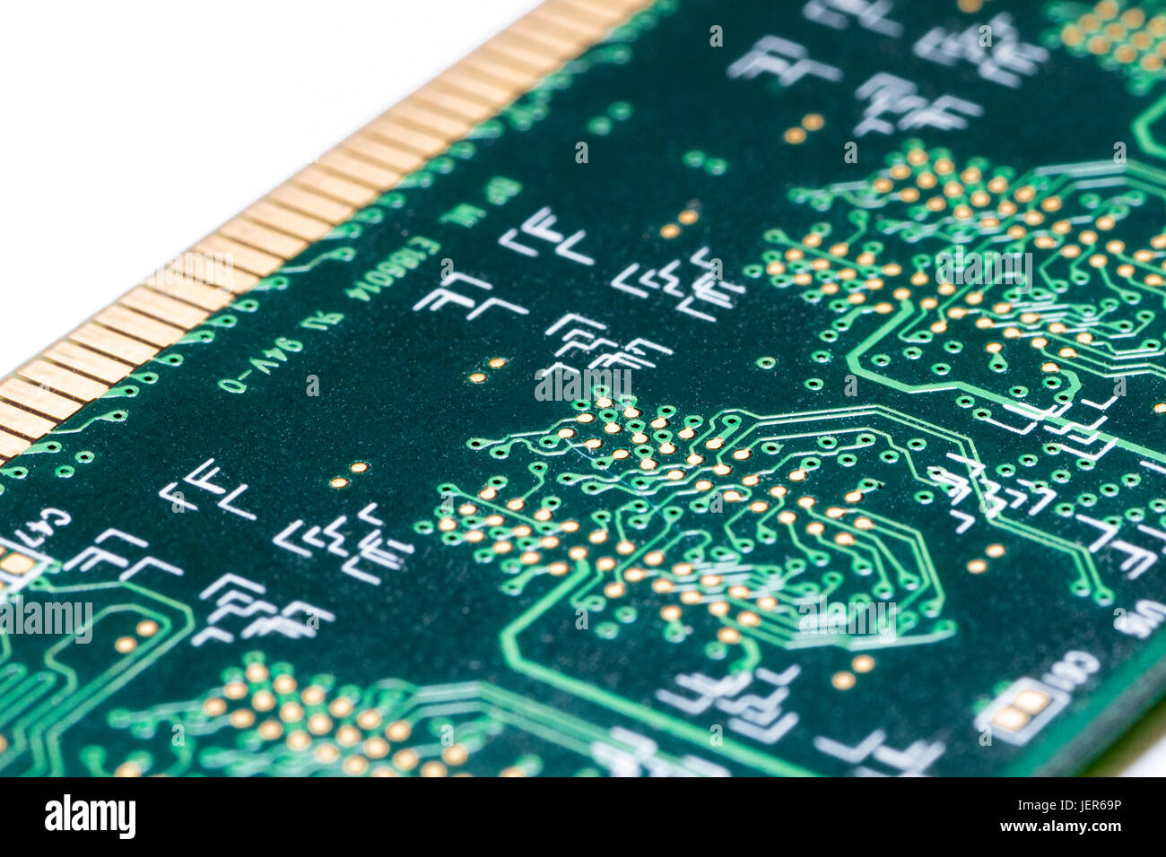 Computer chip closeup on a white background Stock Photo - Alamy