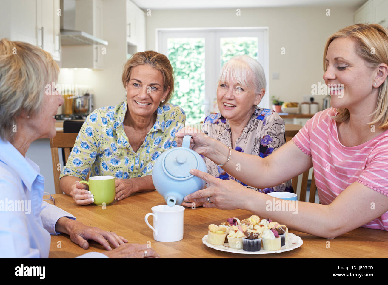 Happy friends different smiling hi-res stock photography and images - Alamy