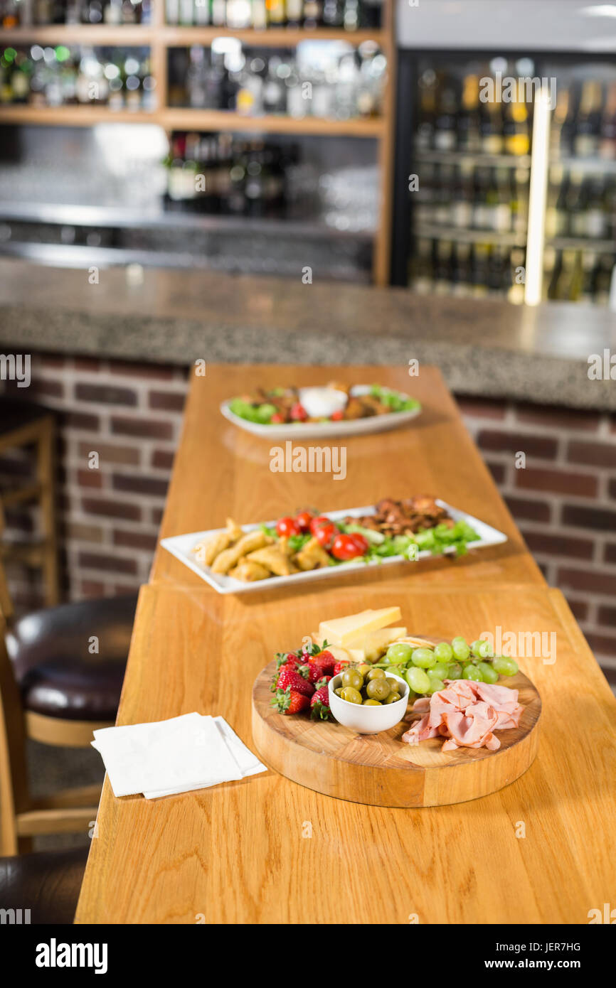 Food laid out on table Stock Photo - Alamy