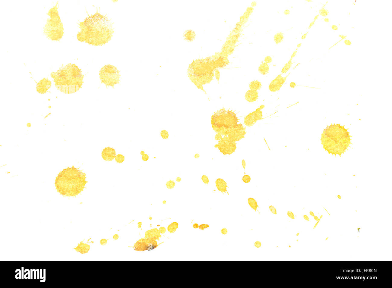 Abstract yellow ink splash. Ink blots. Elements of design. The water ...