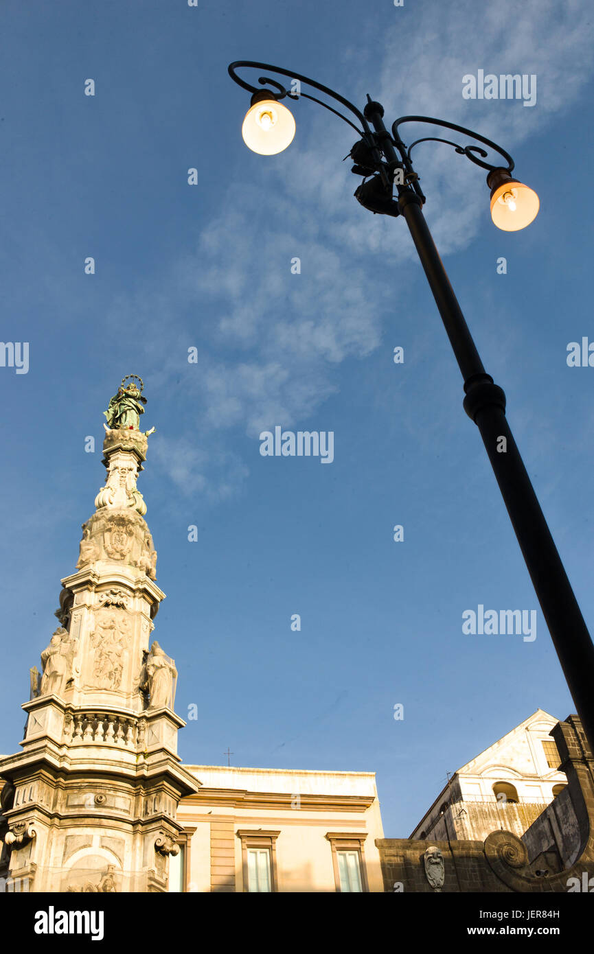 Obelisk, detail , Naples., Italy Stock Photo - Alamy