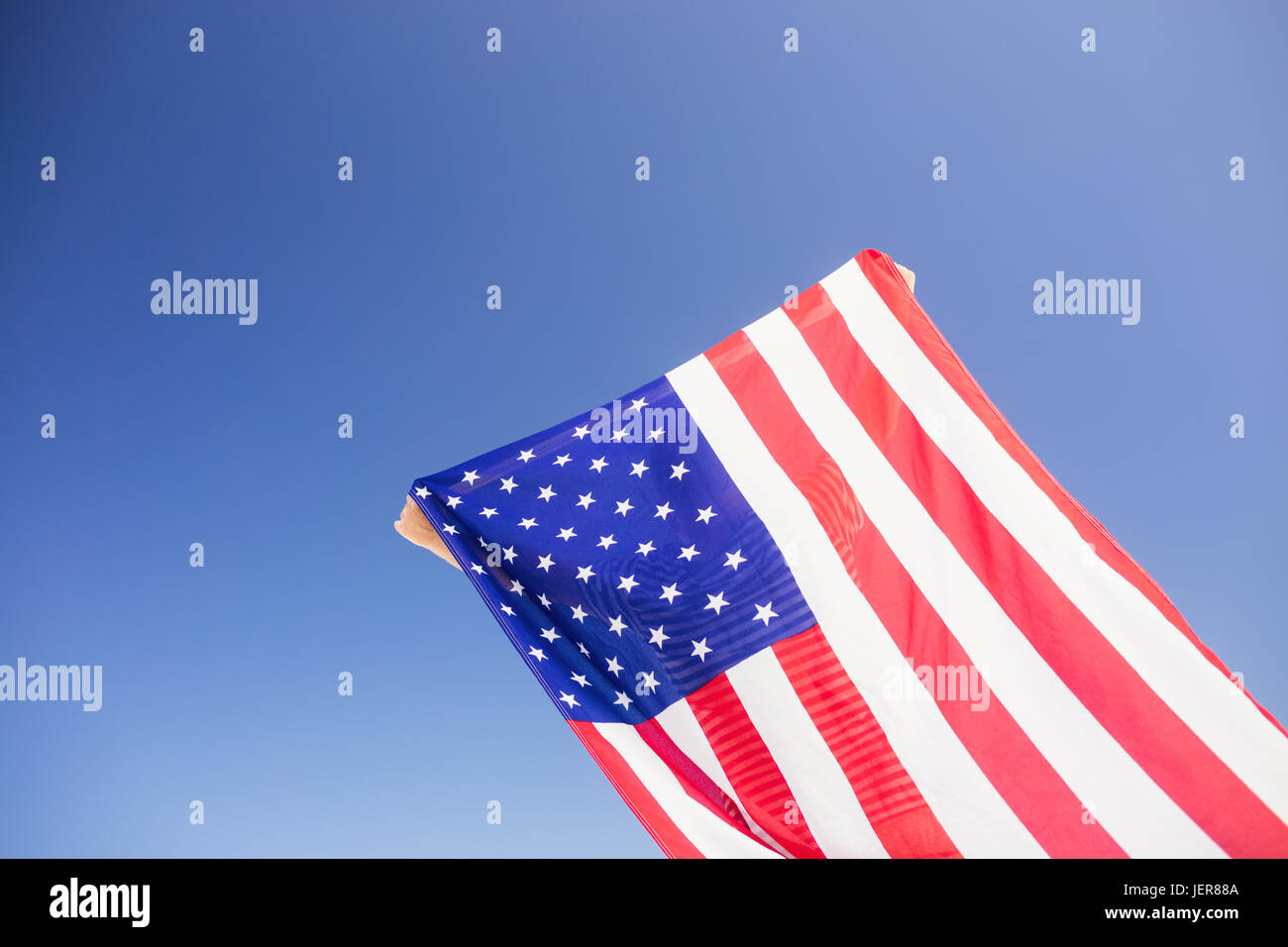 Caucasian old man american flag hi-res stock photography and images - Alamy