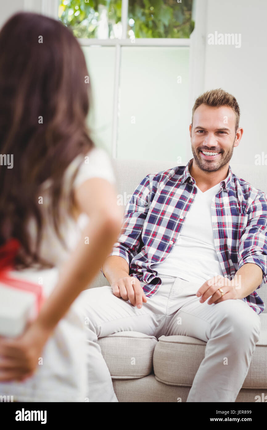 Child hiding behind parent hi-res stock photography and images - Alamy
