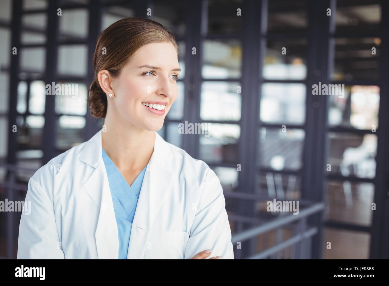 Thoughtful female doctor smart hi-res stock photography and images - Alamy