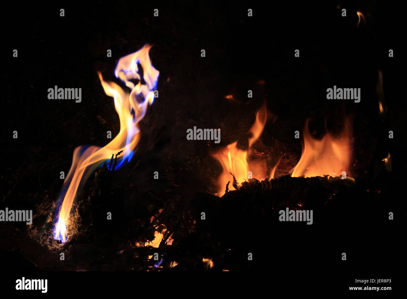 Fire swirl of different heats beautifully coming together Stock Photo ...