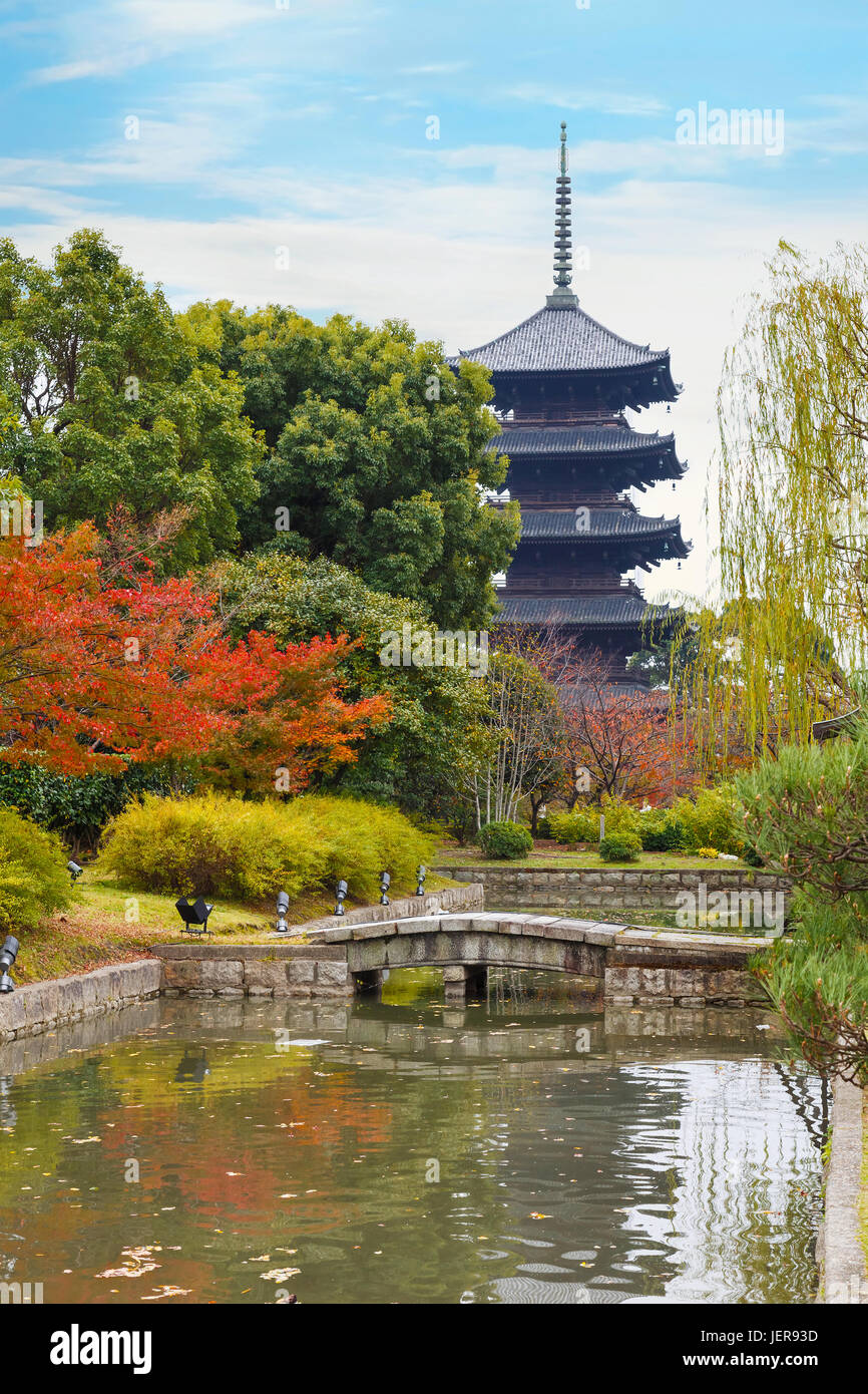 Colorful Autumn at Toji Temple in Kyoto, Japan Stock Photo - Alamy