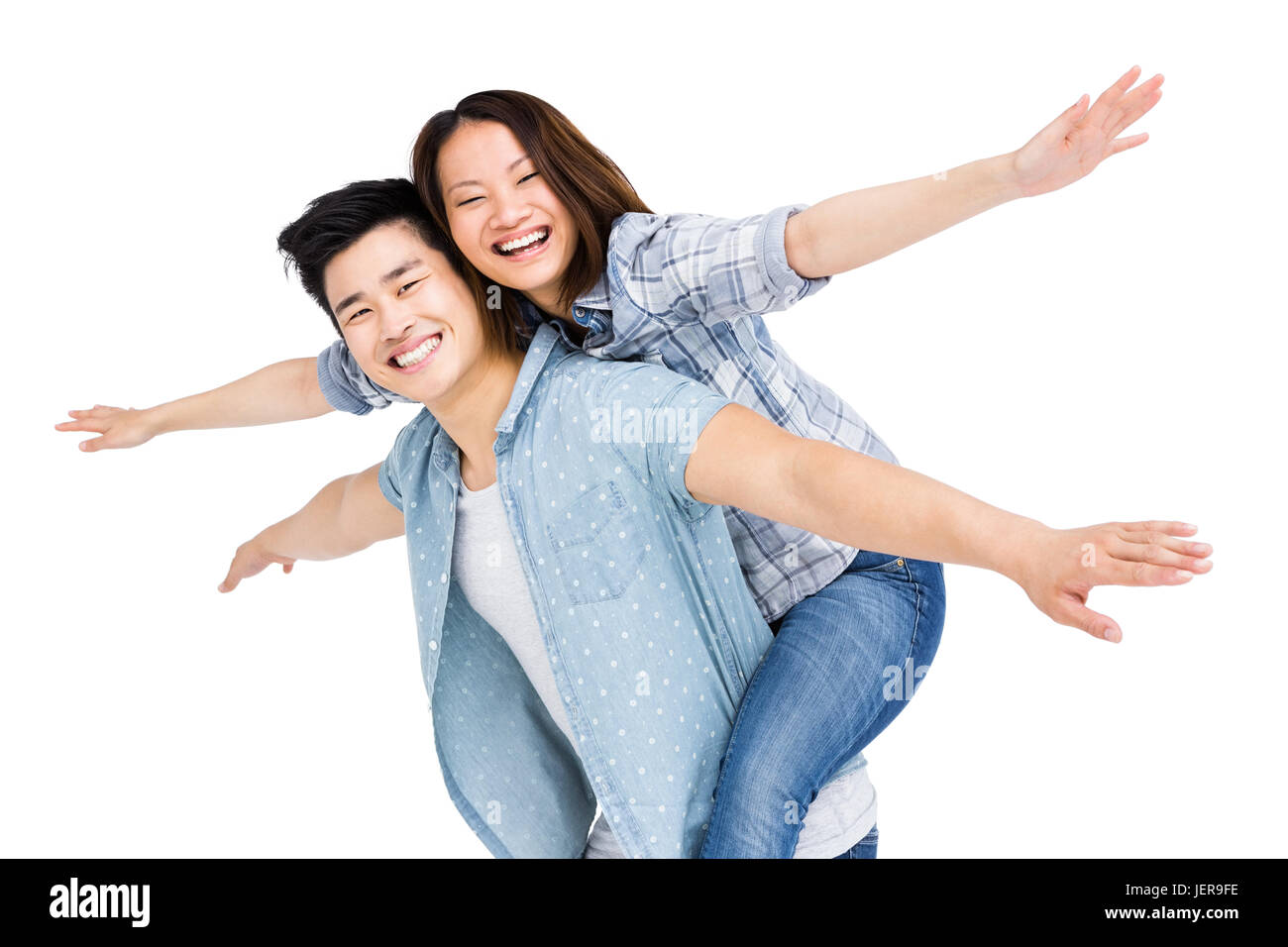Young man giving piggyback ride hi-res stock photography and images - Alamy