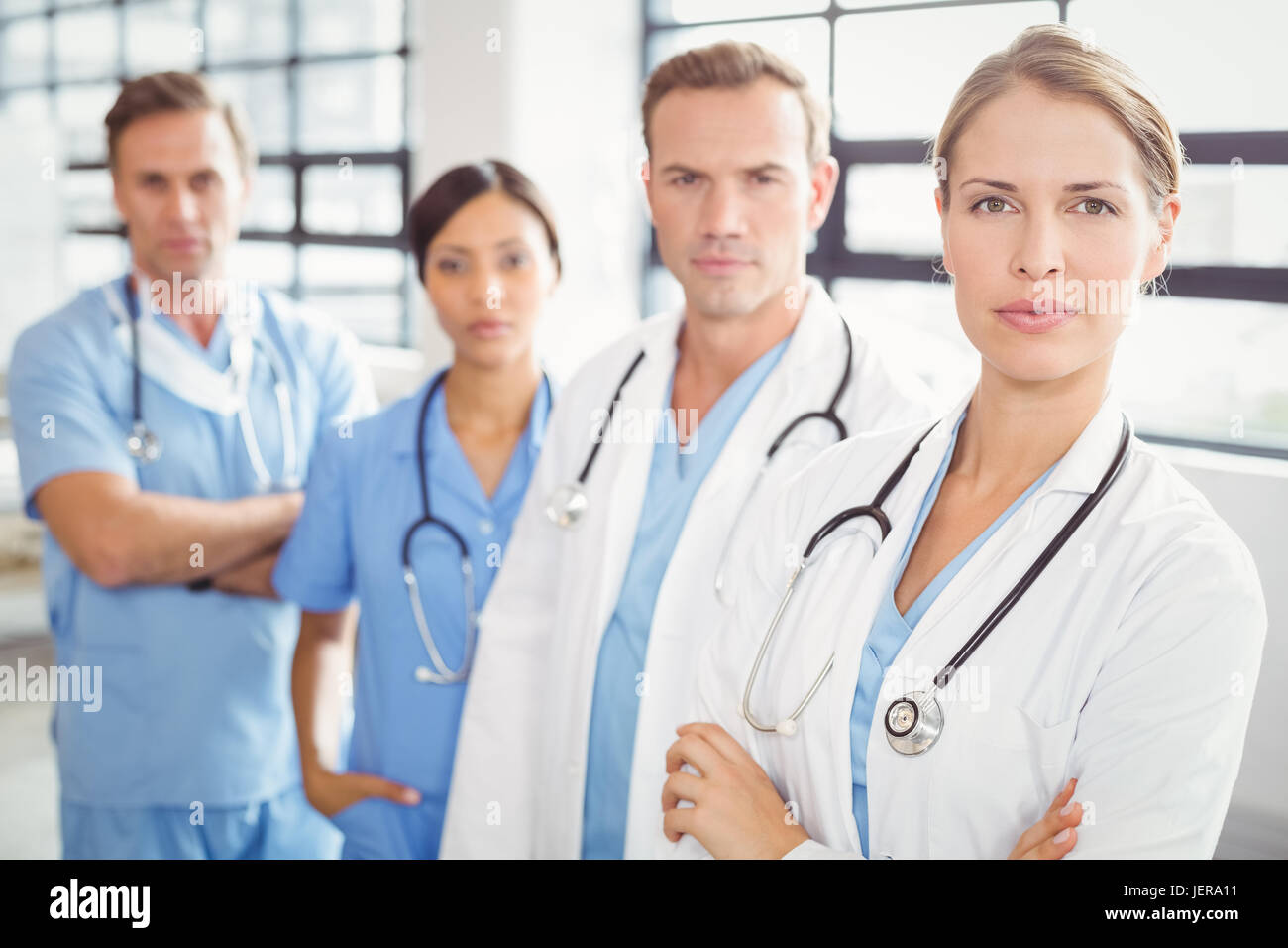 Portrait of medical team standing together Stock Photo - Alamy