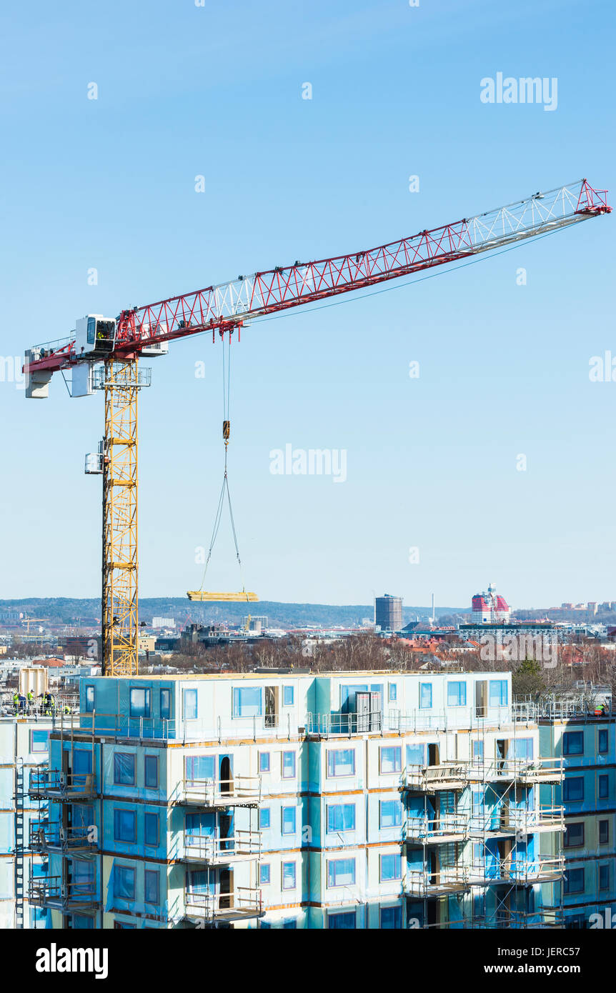 Crane on building site Stock Photo - Alamy