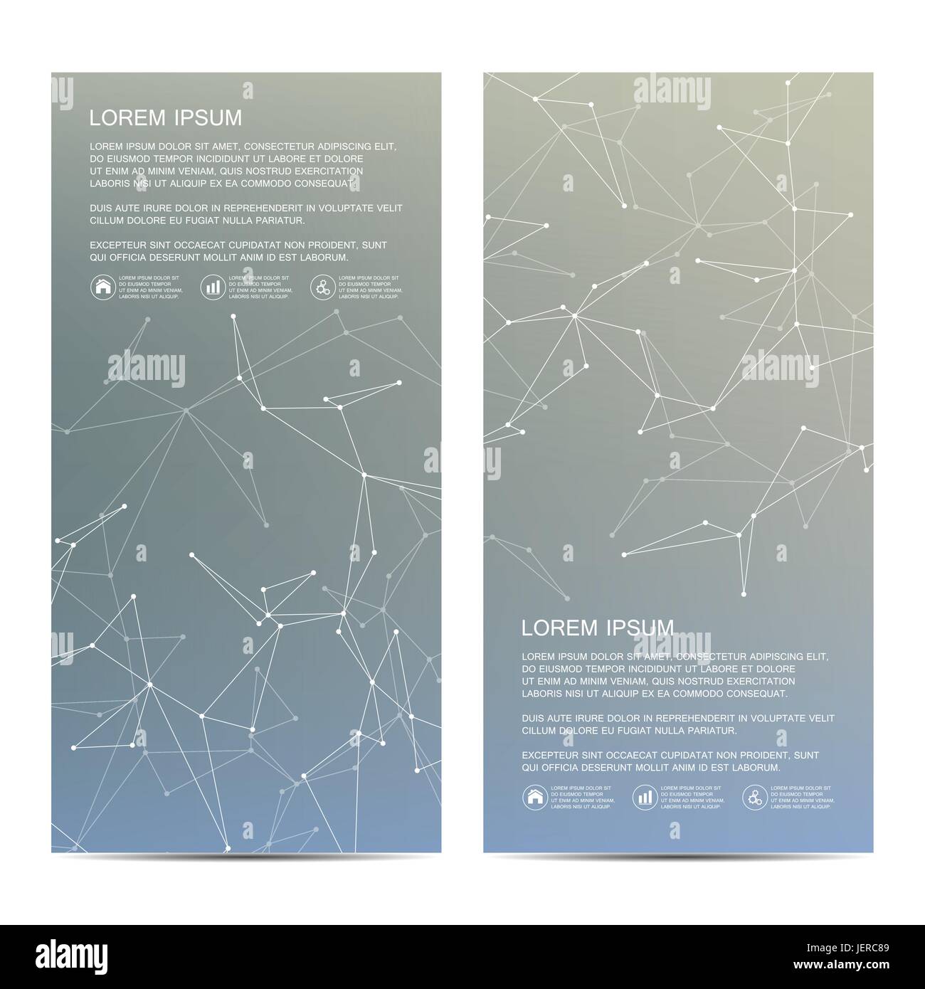 2 of modern vertical scientific banners. Molecular structure of DNA and ...