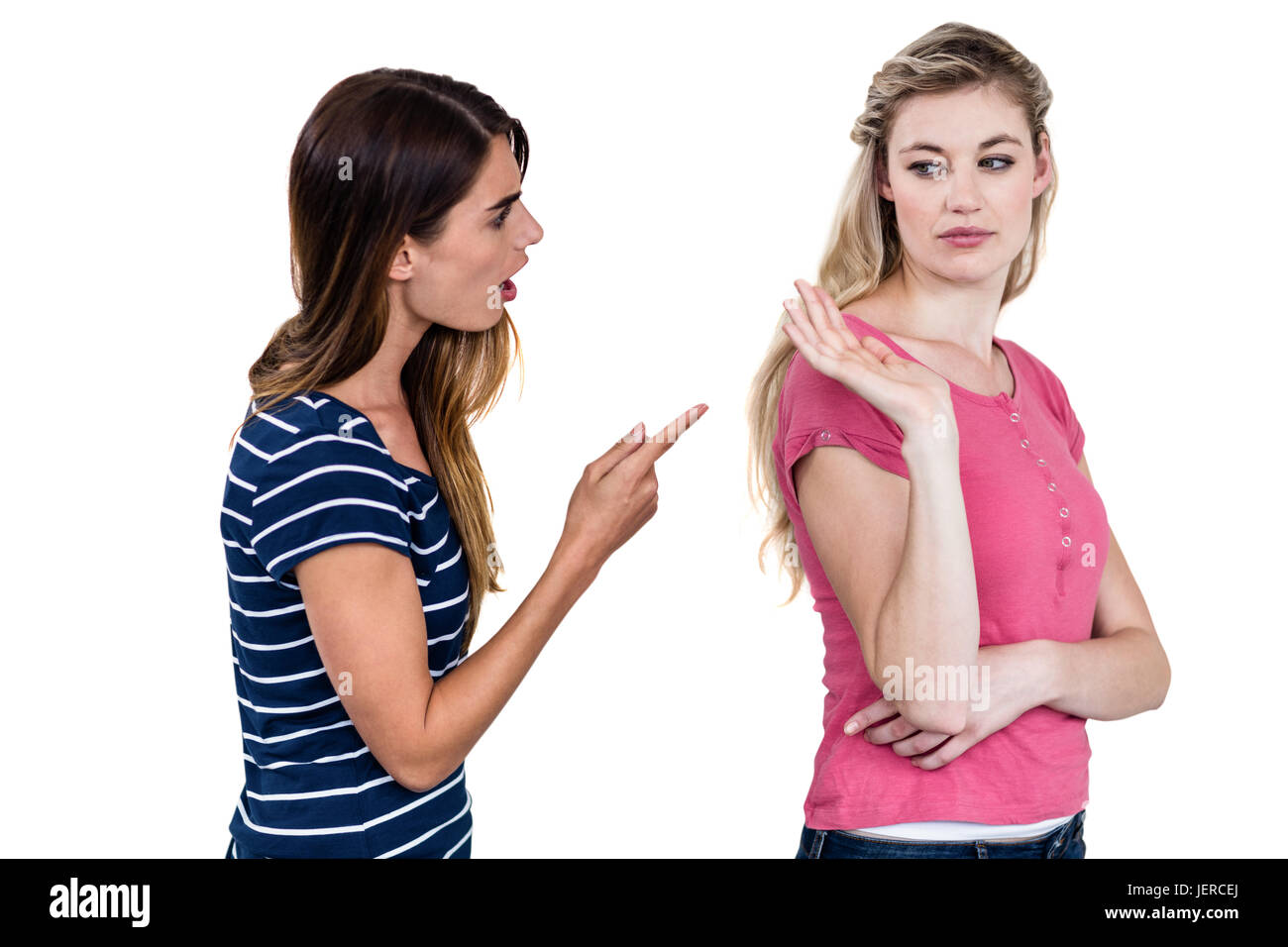Female friends arguing Stock Photo - Alamy