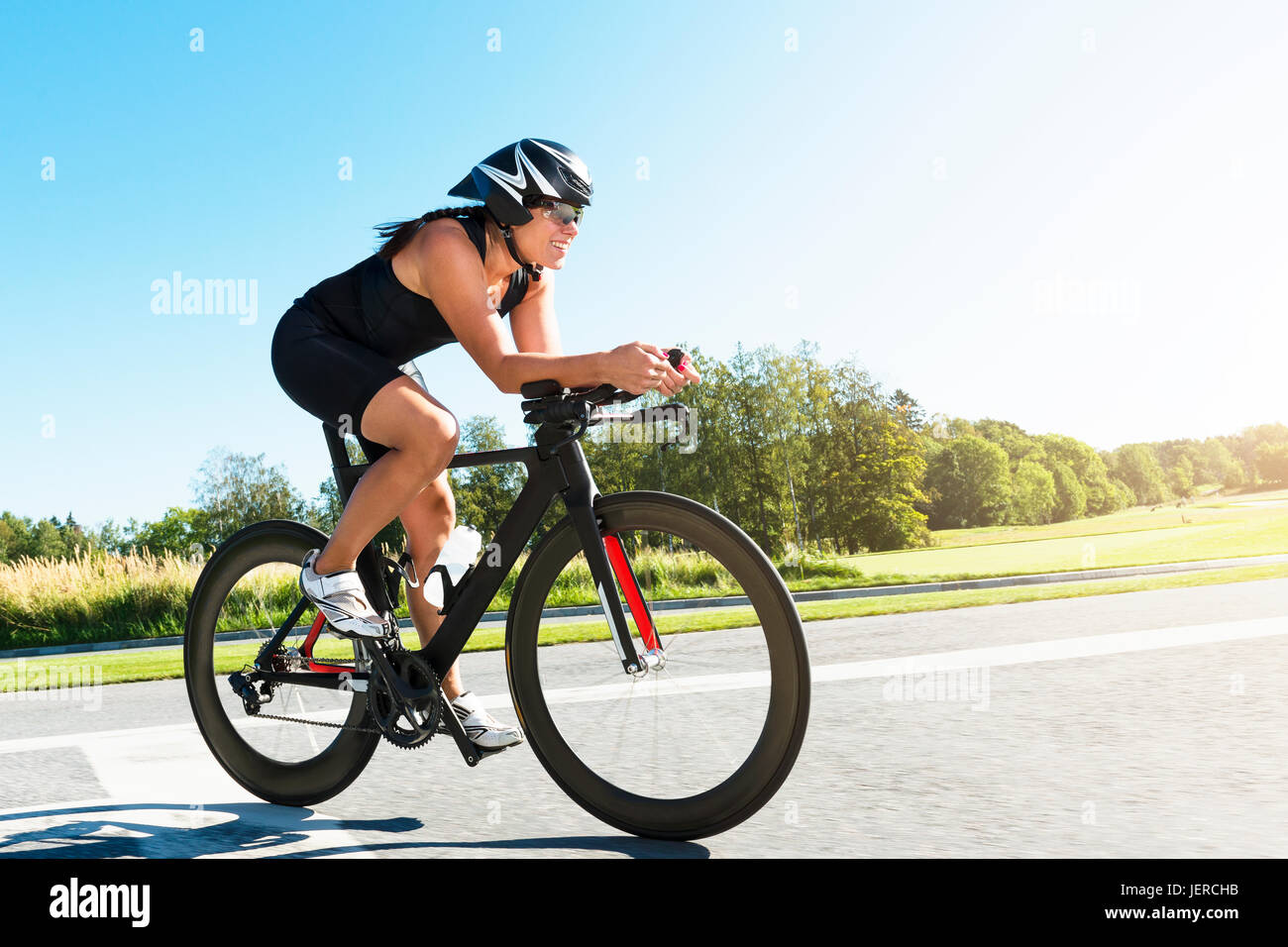 Triathlon cycle woman hi-res stock photography and images - Alamy
