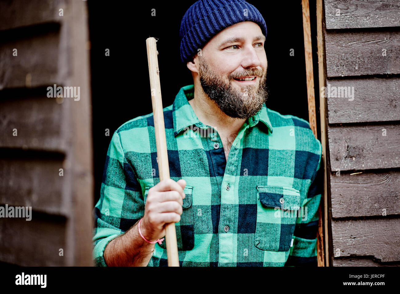 Green checked shirt hi-res stock photography and images - Alamy