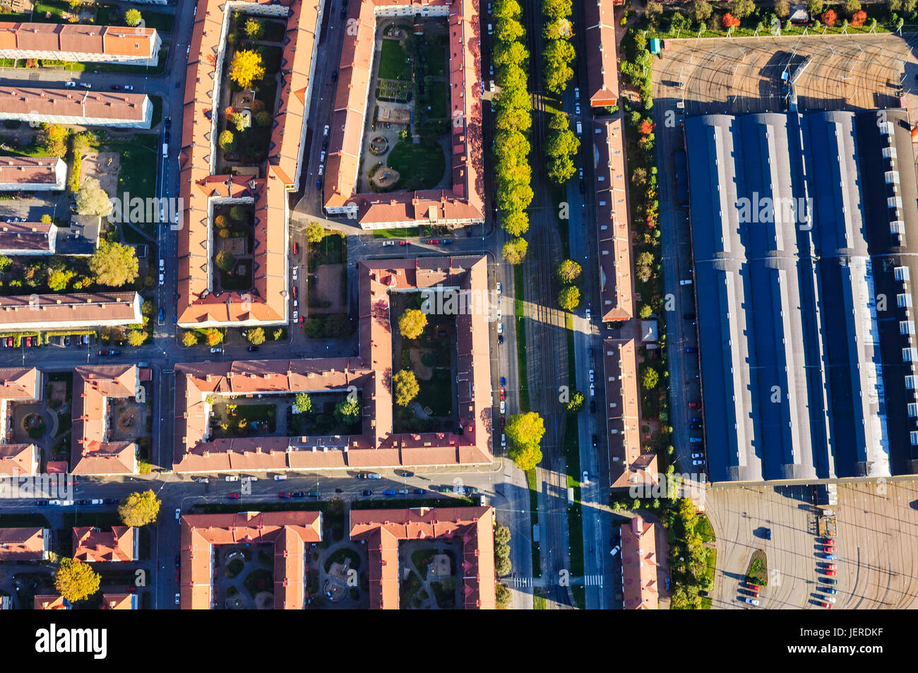 Aerial view of buildings Stock Photo - Alamy