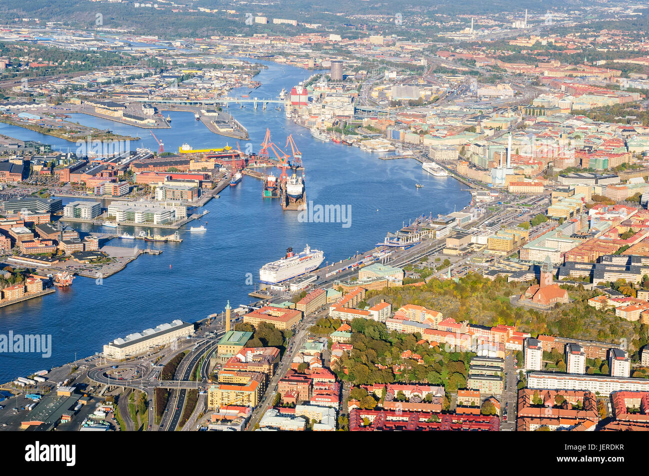 High angle view of port Stock Photo - Alamy