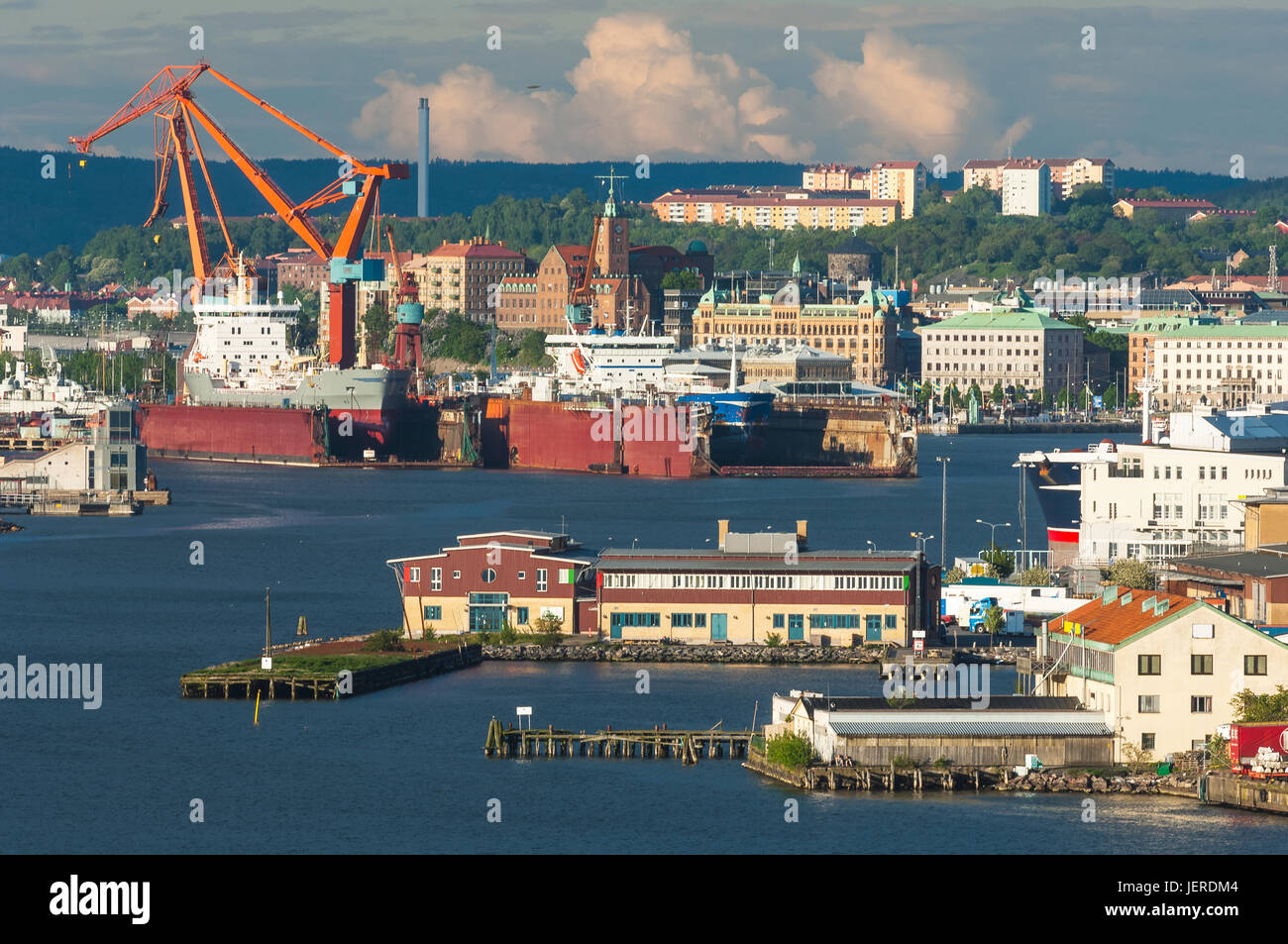 View of port Stock Photo - Alamy