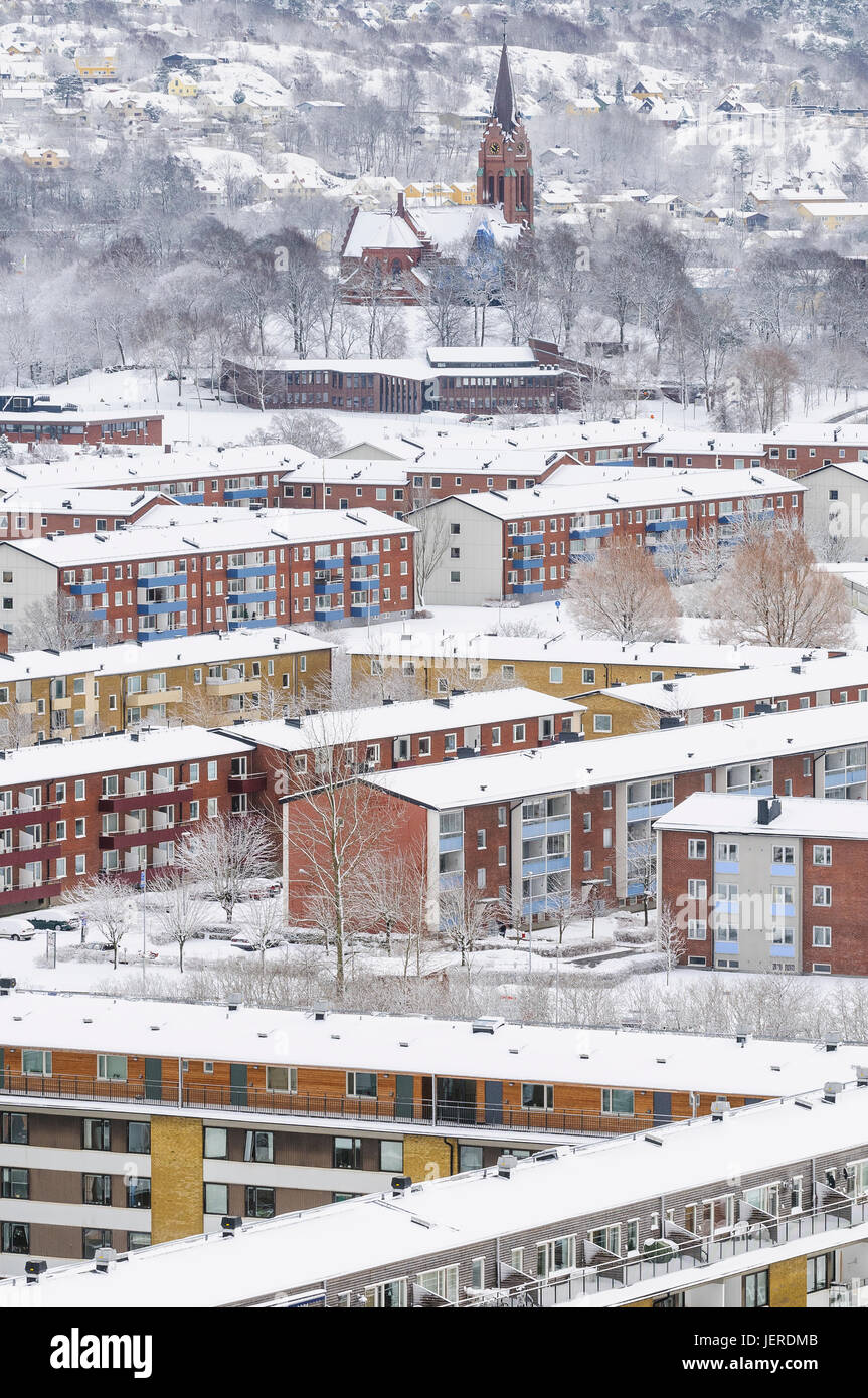 Buildings at winter Stock Photo - Alamy