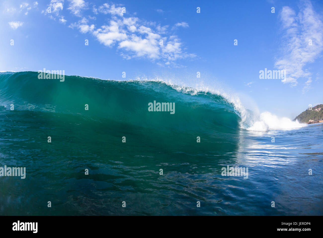 Wave surfer tube ride view swimming inside out water ocean photo Stock ...