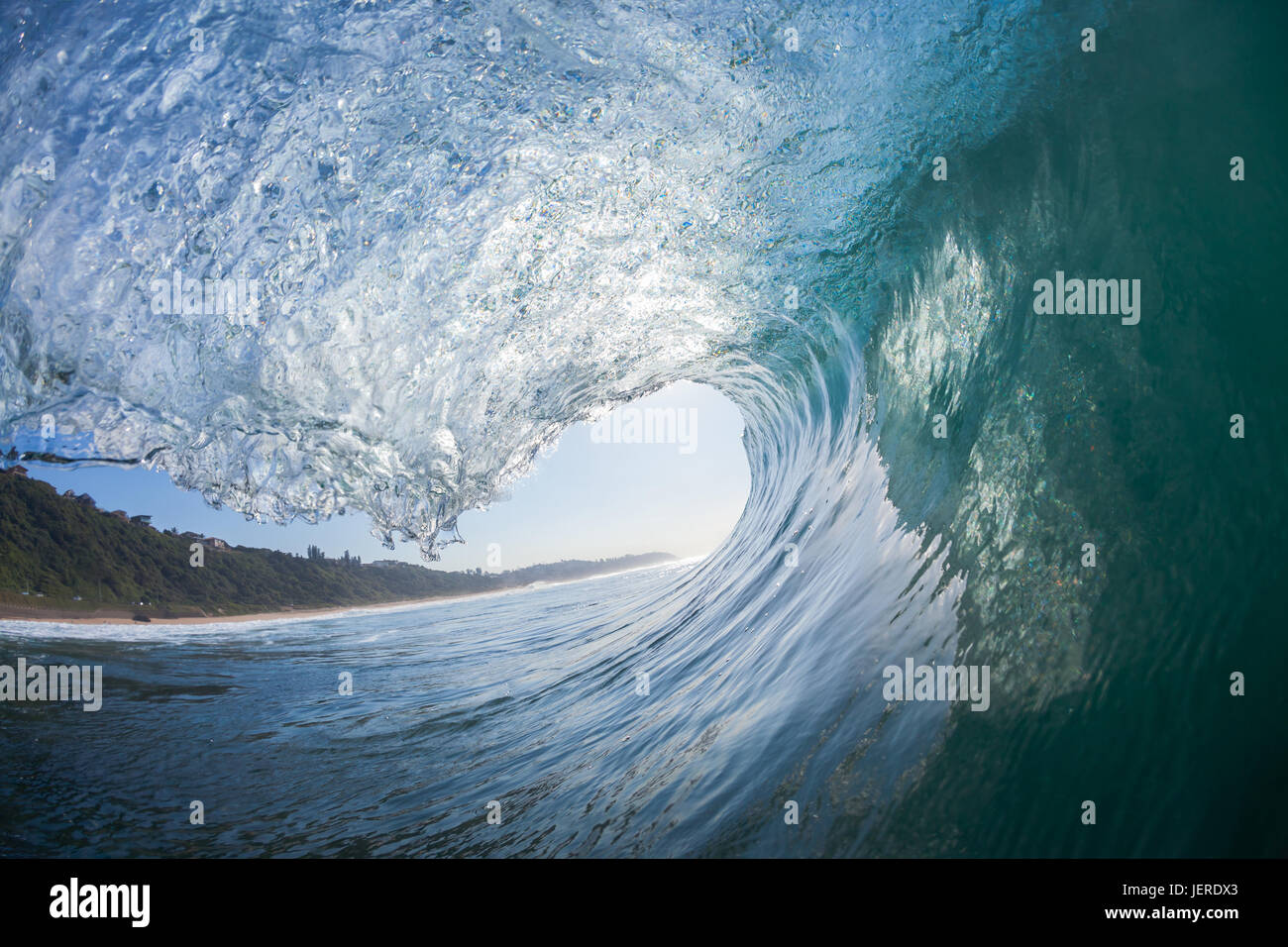 Wave surfer tube ride view swimming inside out water ocean photo Stock ...