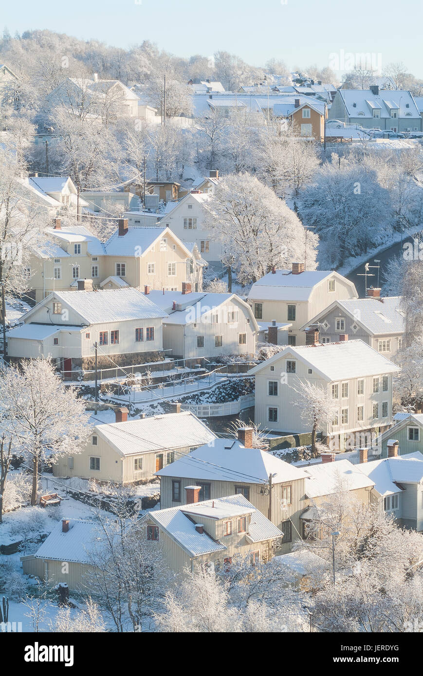 Buildings at winter Stock Photo - Alamy