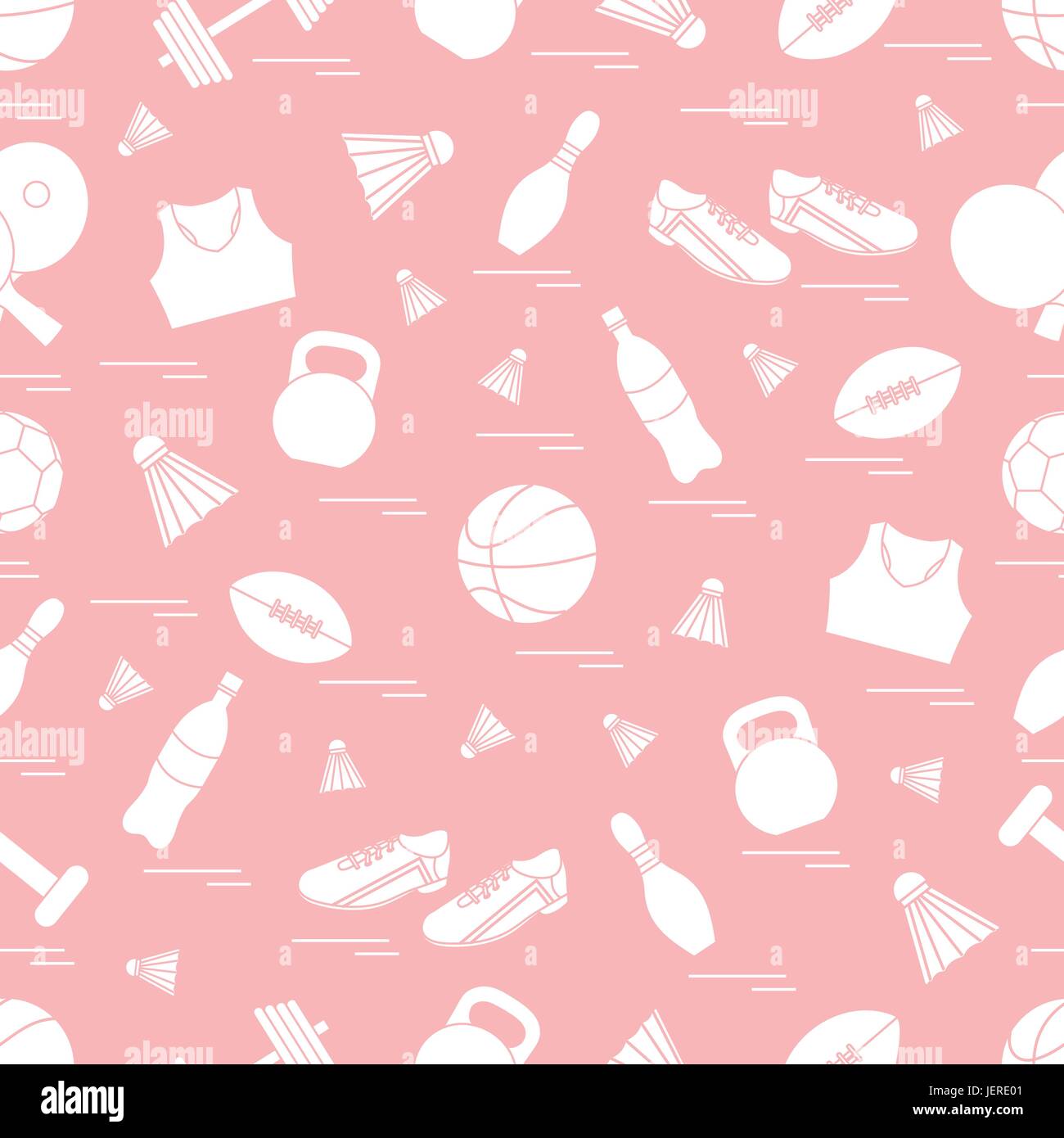 Seamless pattern on the sports theme. Vector illustration sports and ...