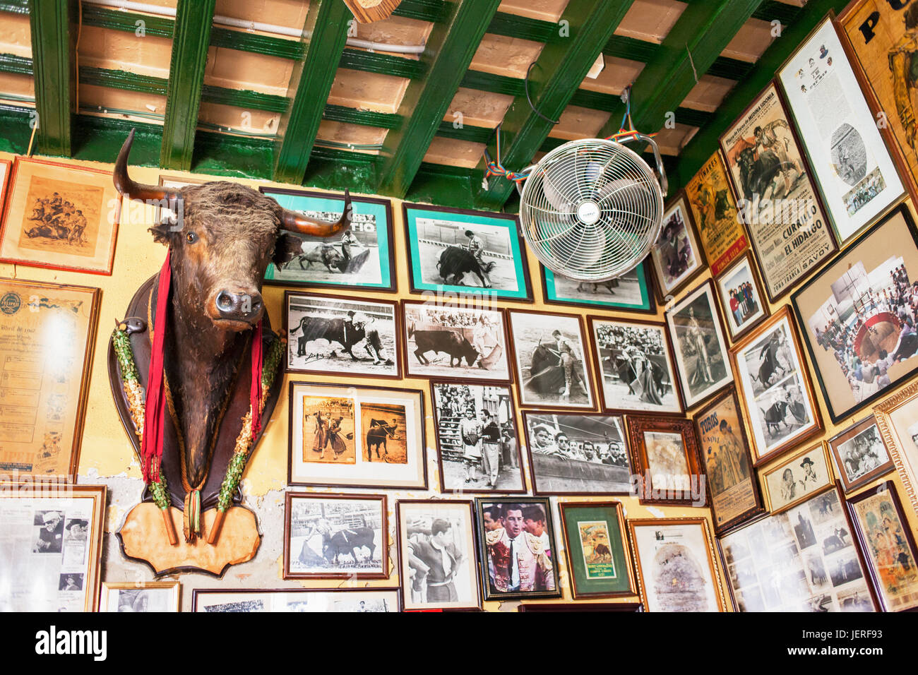 Bullfighting pictures on wall Stock Photo - Alamy