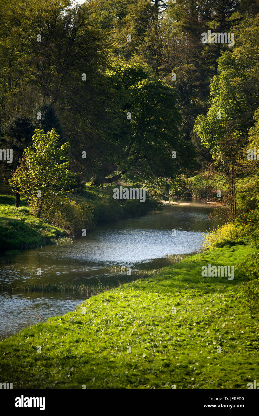 River Aln from the Lion Bridge, Alnwick,Northumberland Stock Photo - Alamy