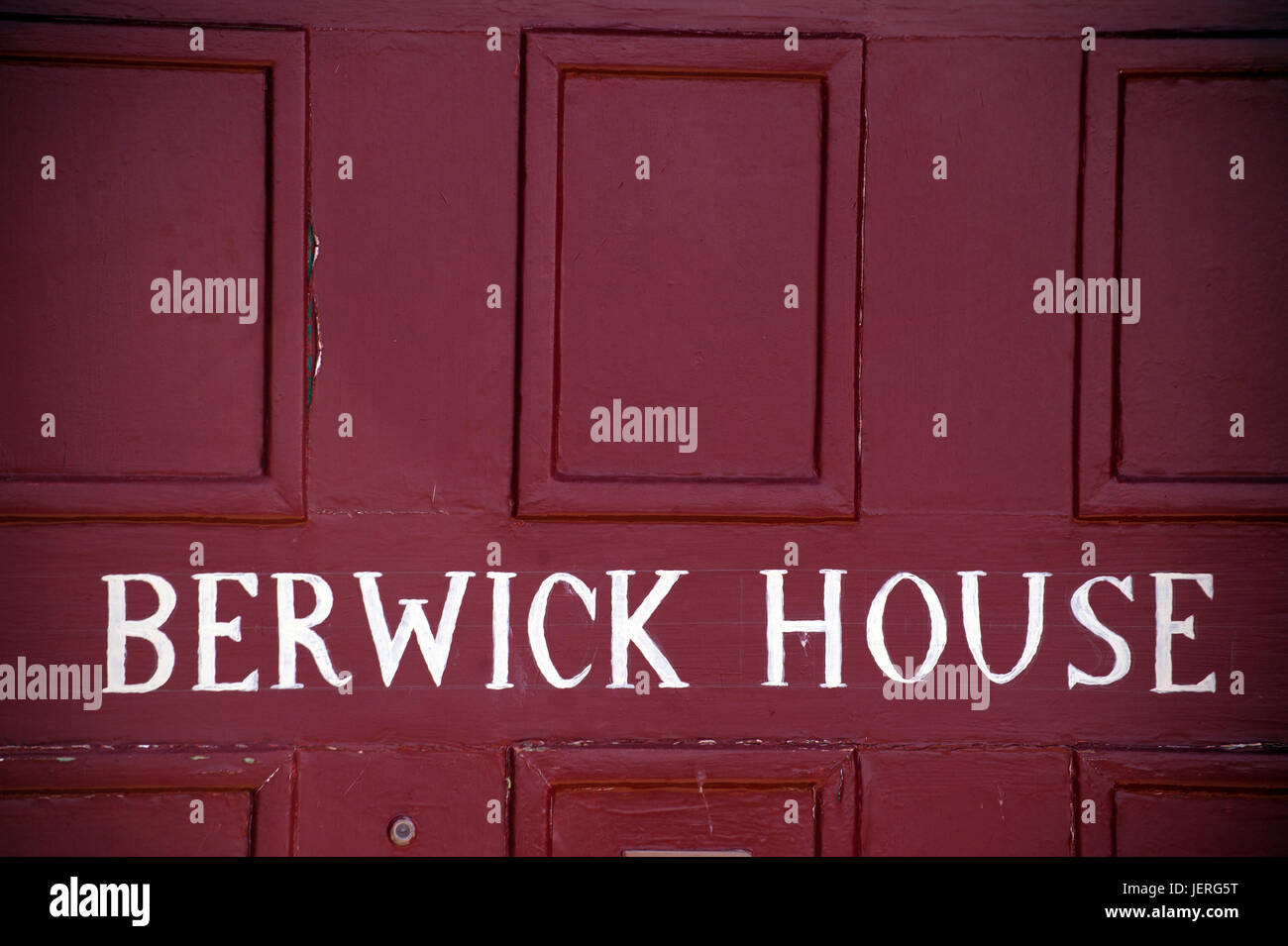 Door of Berwick House, Northumberland Stock Photo - Alamy