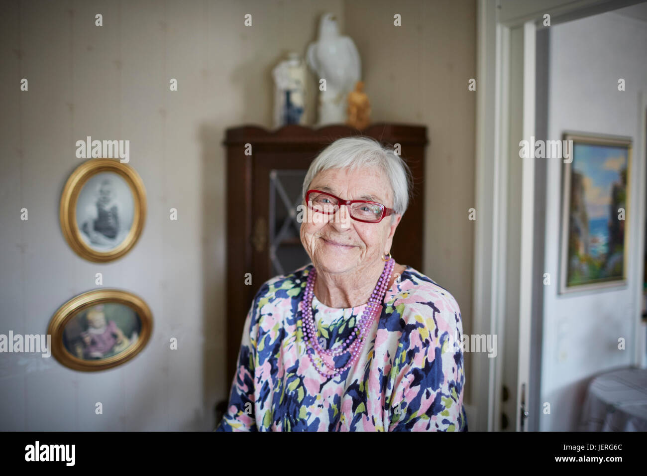 Senior woman of 74 years old at home hi-res stock photography and ...