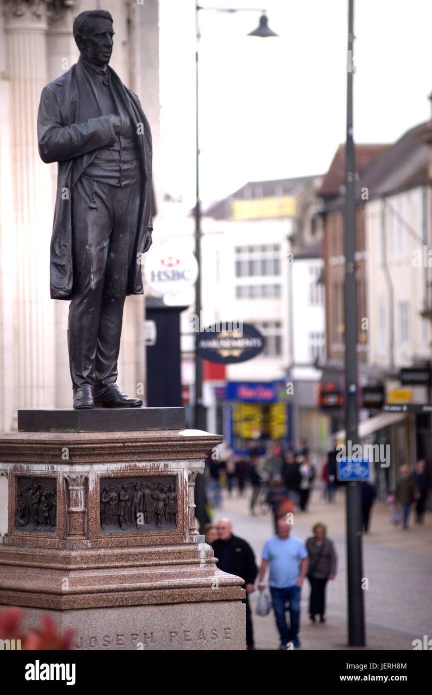 Joseph Pease Statue, Darlington Stock Photo - Alamy
