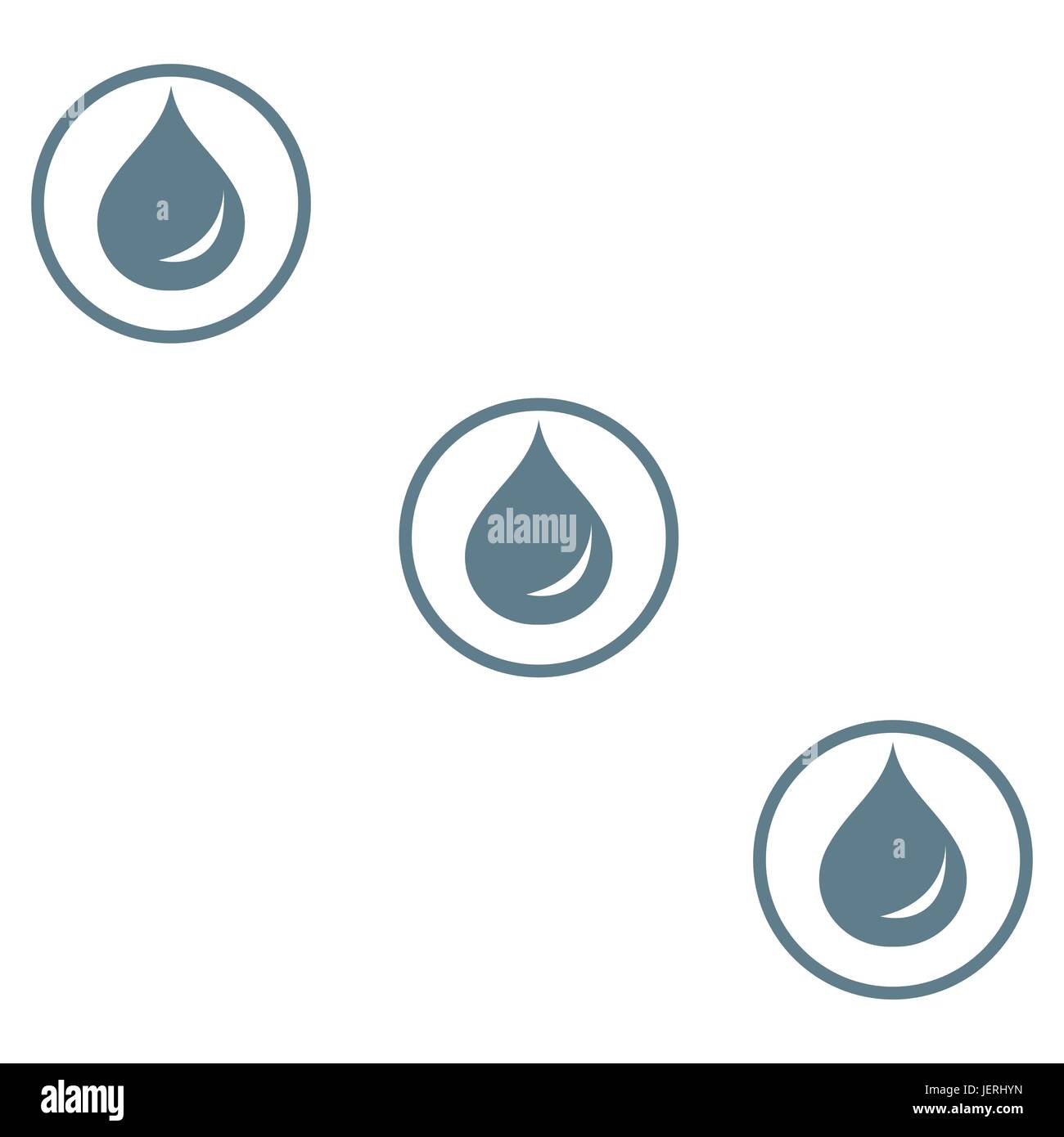 Stylized icon of the three colored drops of fuel in circles on a white ...