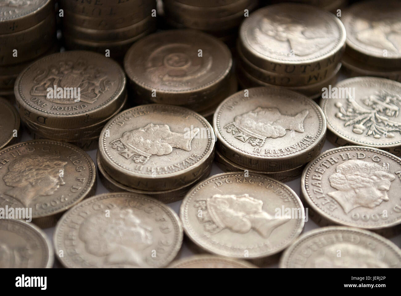Old pound coins hi-res stock photography and images - Alamy