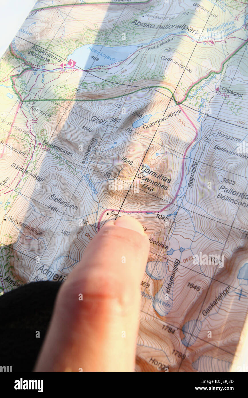 Finger pointing at map hi-res stock photography and images - Alamy