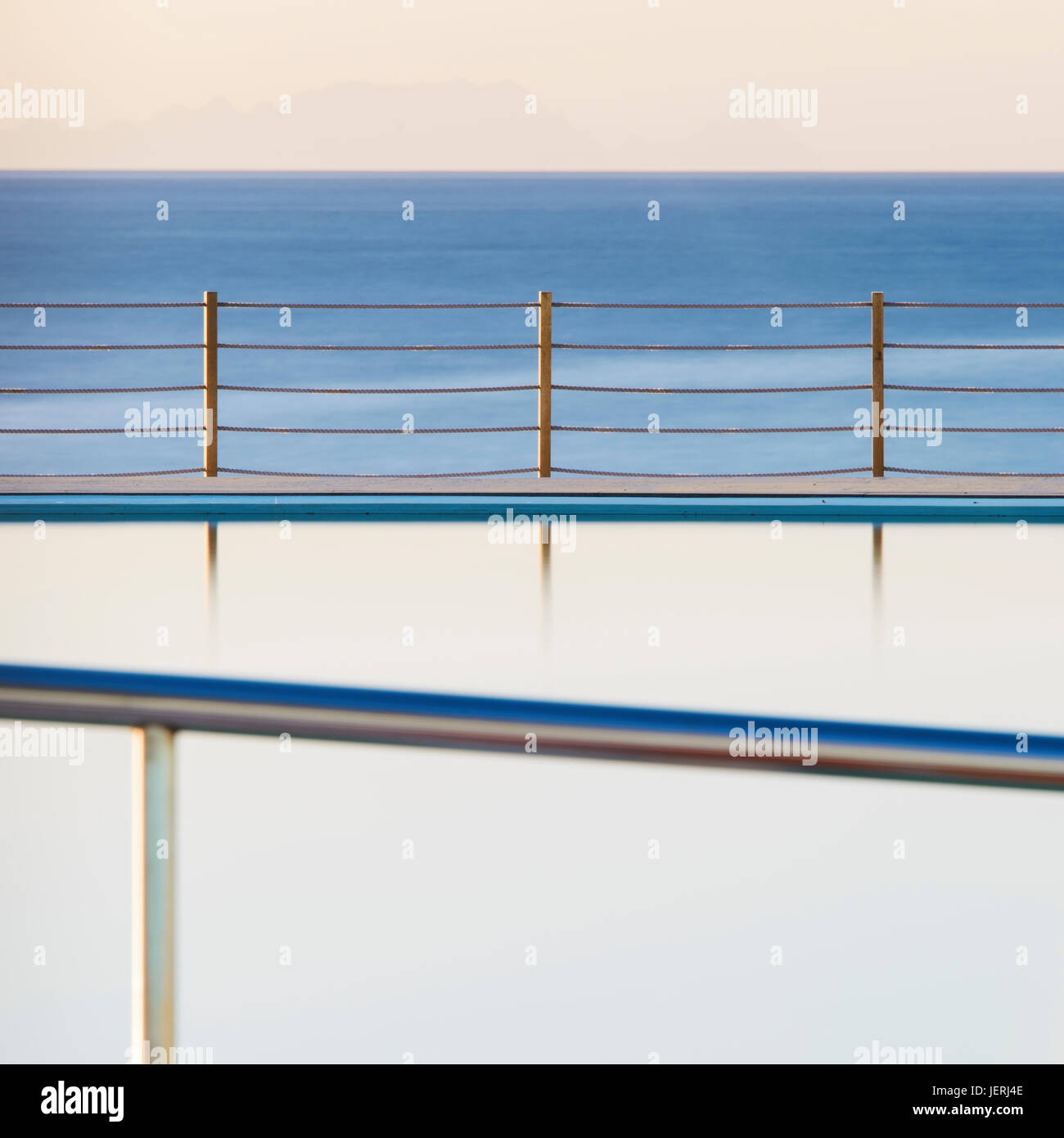 Railing at sea Stock Photo - Alamy