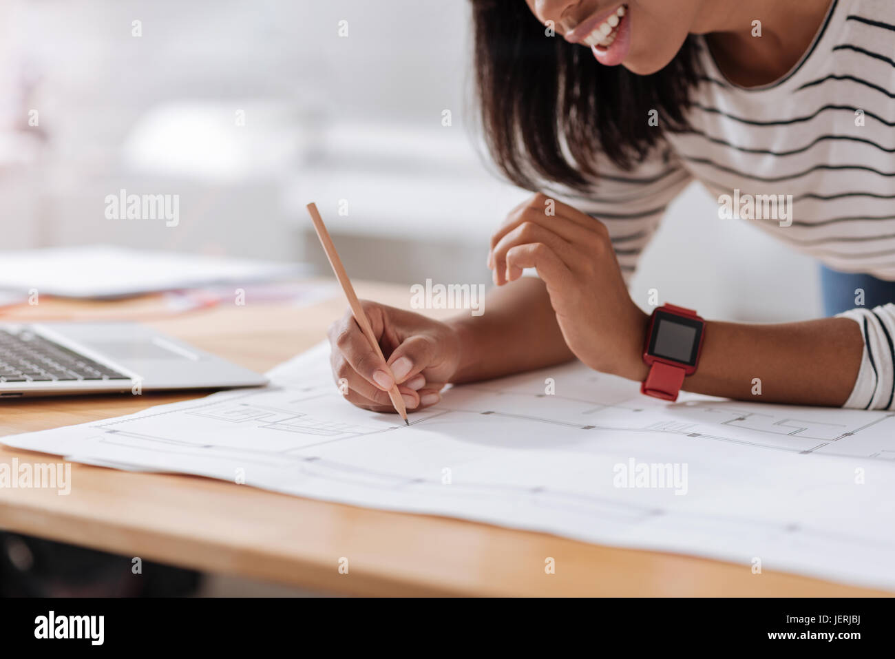 Close up of a professional engineering drawing Stock Photo - Alamy
