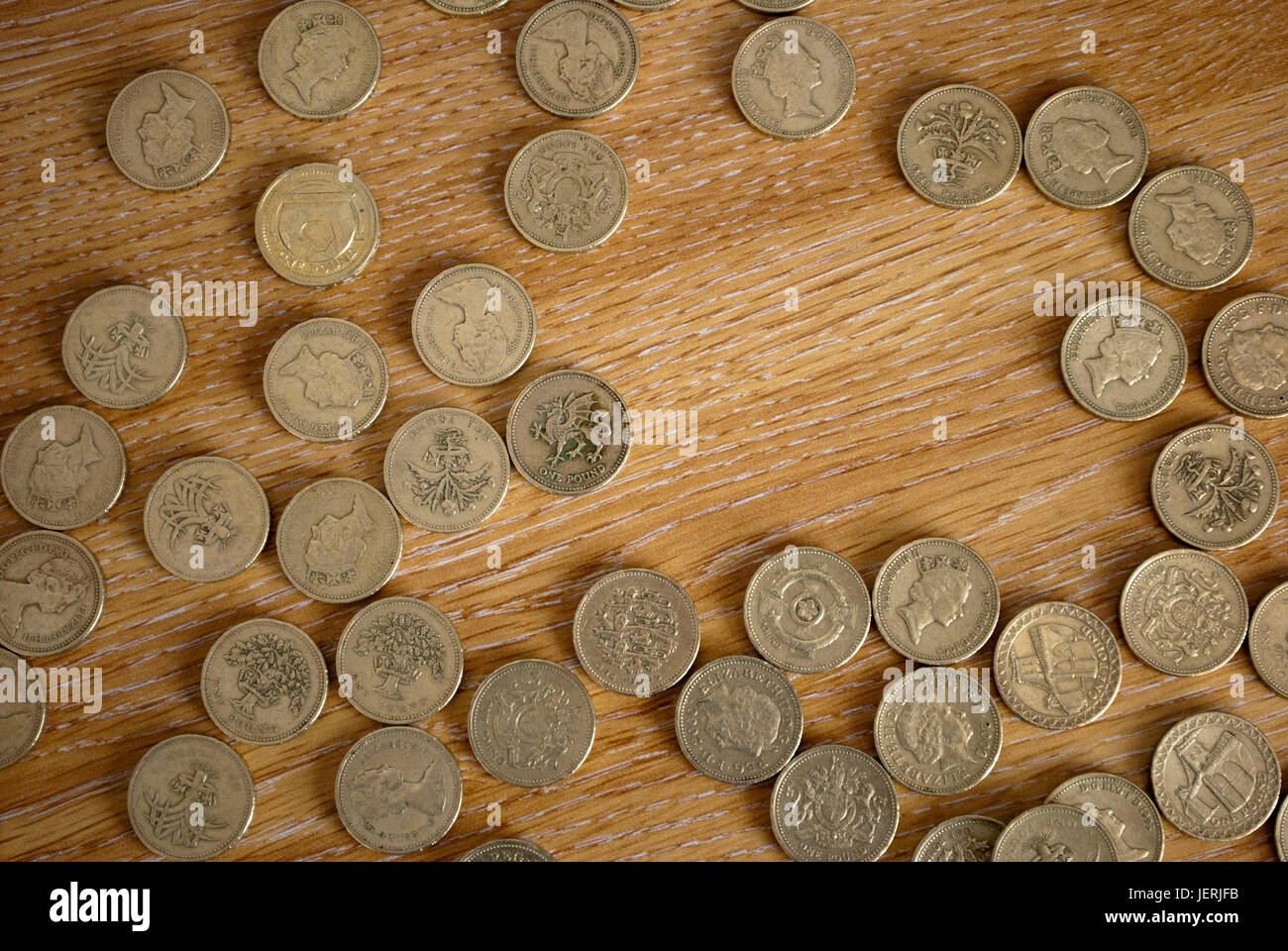 Old pound coins hi-res stock photography and images - Alamy