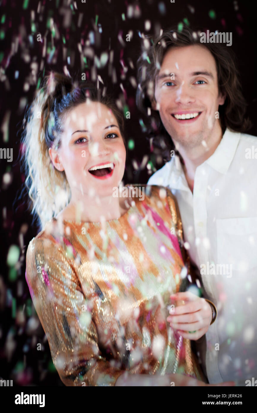 Confetti throw black background hi-res stock photography and images - Alamy