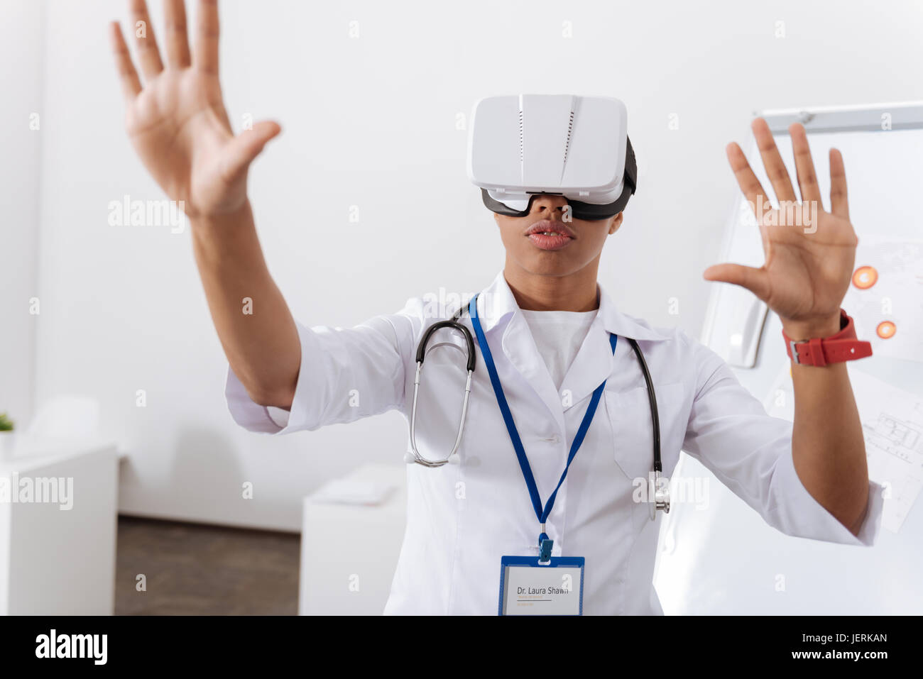 African american female doctor testing hi-res stock photography and ...