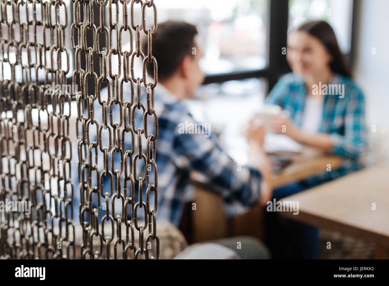 Inspiring excited young couple having a date Stock Photo - Alamy