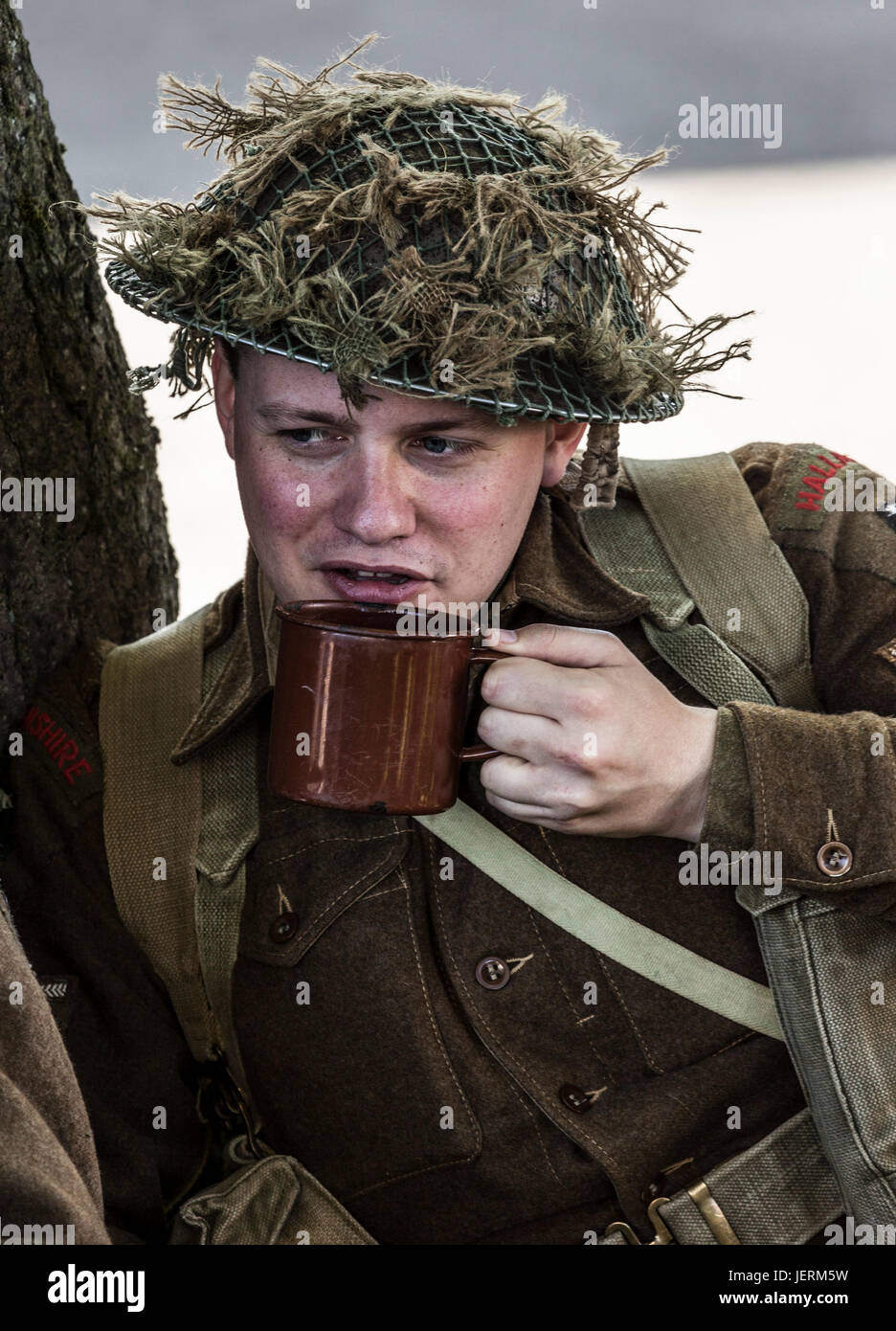 British Soldiers Drinking Tea